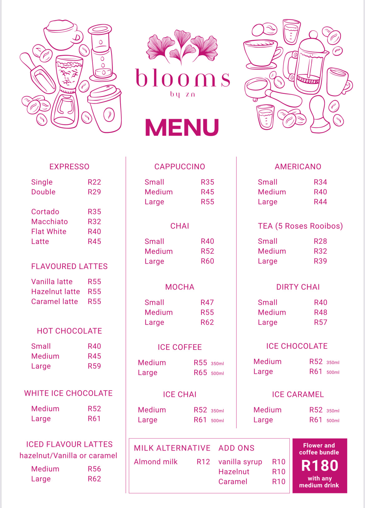 Cafe – Blooms By ZN